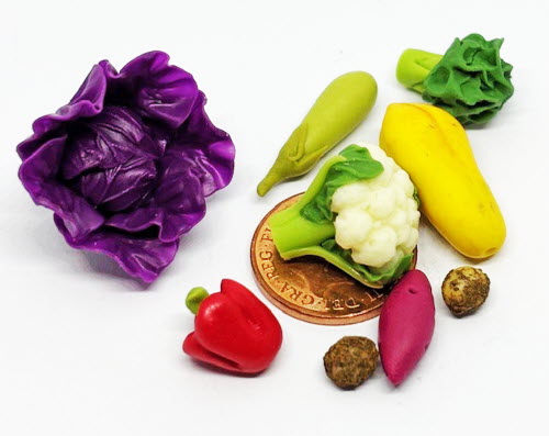 Hand Made Dolls House Miniature Vegetables