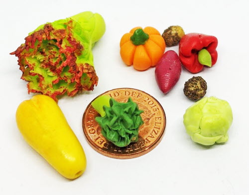 Hand Made Dolls House Miniature Vegetables