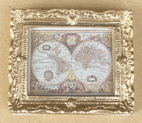 Dolls House Miniature Map Pictures