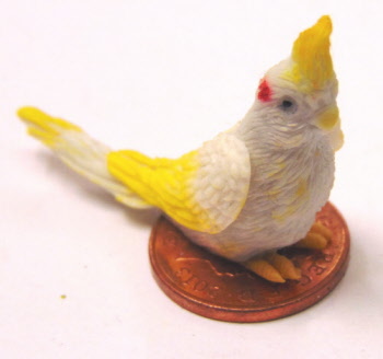 Dolls House Miniature Cockatoo And Toucan