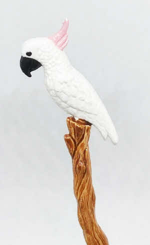 Dolls House Miniature Cockatoo And Toucan