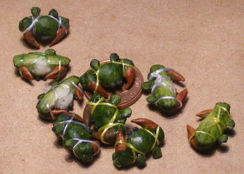 Dolls House Miniature Shell Fish And Crabs
