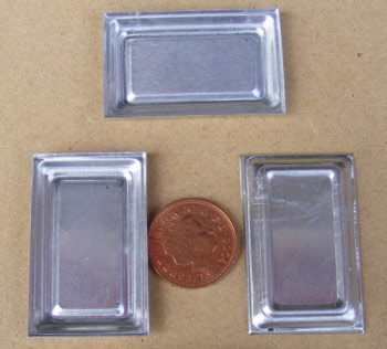 Tumdee Dolls House Miniature Metal Trays