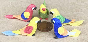 Polymer Clay Parrots