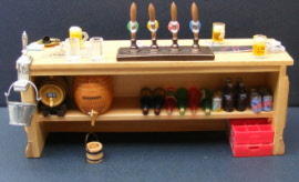 tumdee dolls house miniature pub-bar furniture